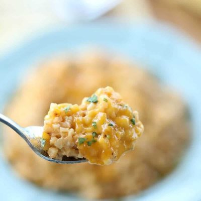 Easy Cheesy Cauliflower Rice - Dinner Bestie