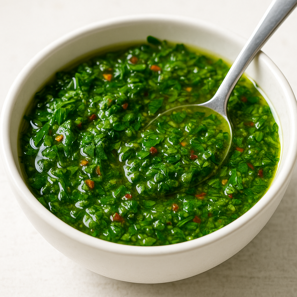 Easy Vegan Chimichurri Sauce - Dinner Bestie