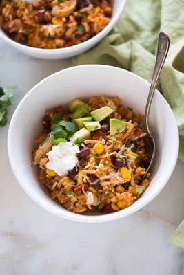 Instant Pot Chicken Taco Bowls - Dinner Bestie