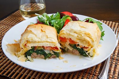 Lamb Exohiko (Lamb, Spinach and Cheese Stuffed Phyllo Parcels) - Dinner ...